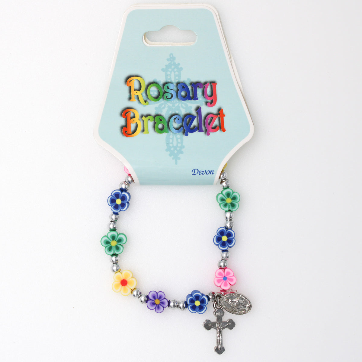Flower Bead Fimo Rosary Bracelet- Multicolored - 45397/M/C – Devon ...
